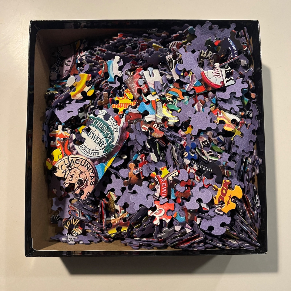 Beer Bottle Caps Jigsaw Puzzle 1000 Piece white mountain 27"x20" #995T ...