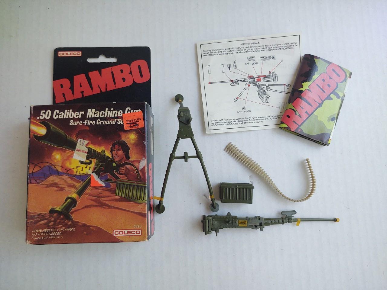 1986 Vintage RAMBO .50 Caliber TOY Machine Gun In Original Package by ...
