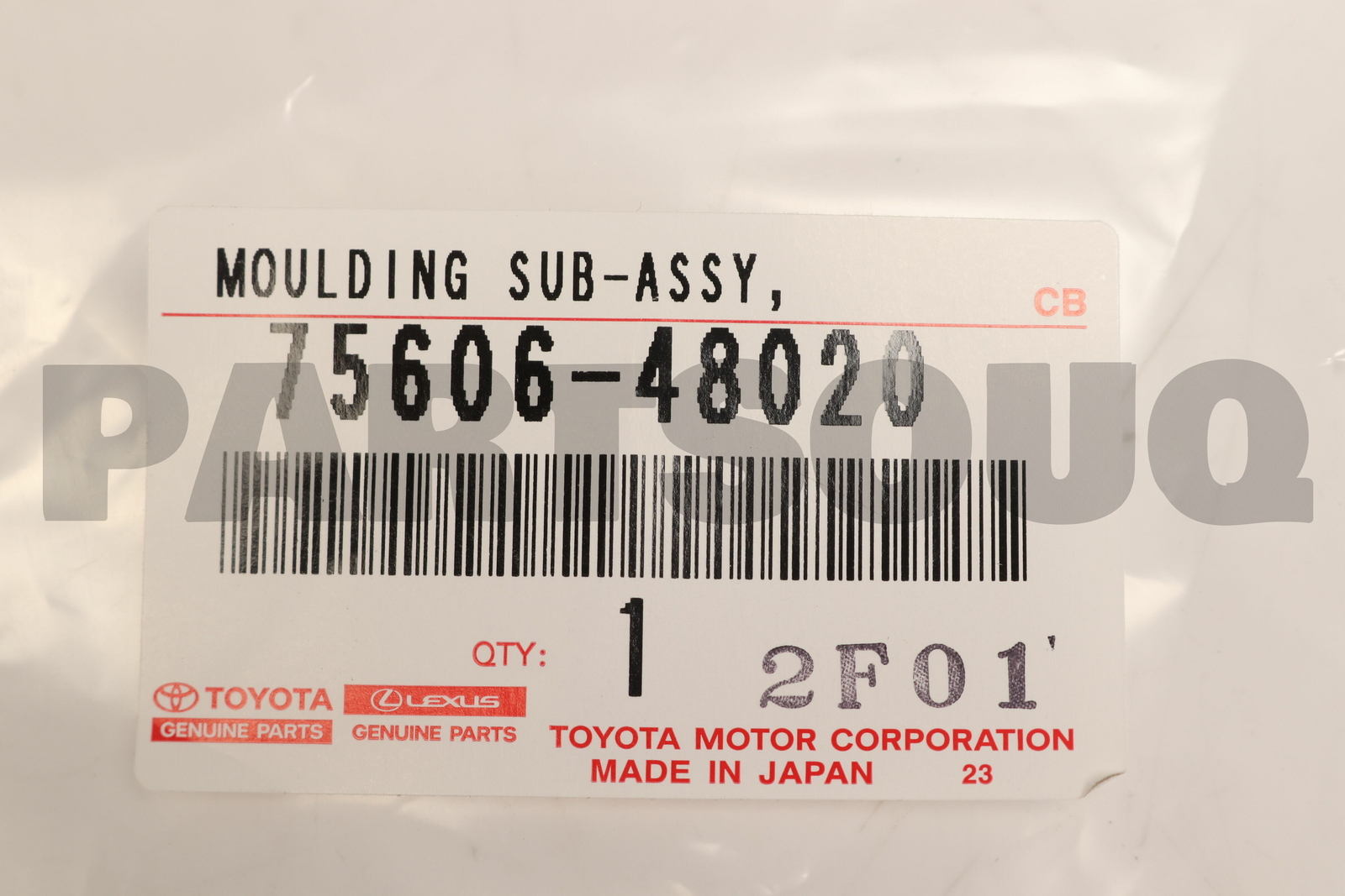 7560648020 Genuine Toyota MOULDING SUB-ASSY 75606-48020 | eBay