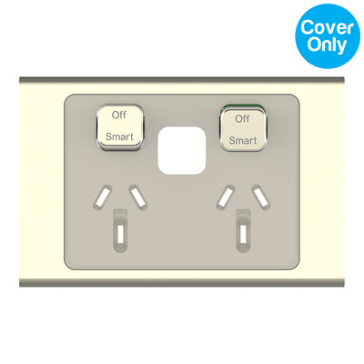 Clipsal Iconic Styl Connected Socket Double Powerpoint Skin Crowne ...