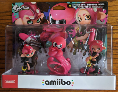 Splatoon Series Nintendo Octoling 3 Pack Boy + Octopus + Girl amiibo ...