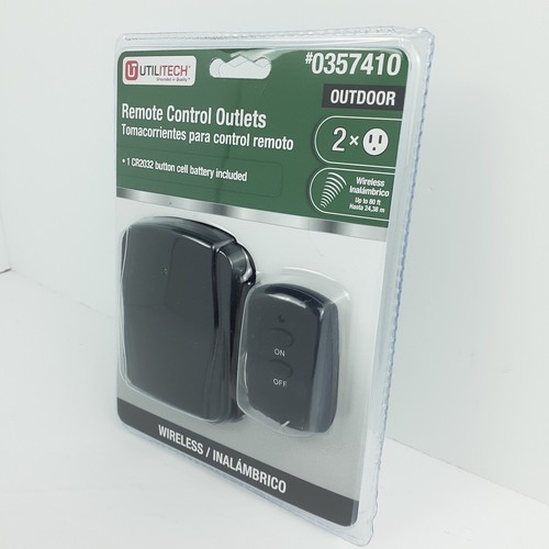 Utilitech Wireless Outdoor Remote Control Outlets 80ft Range 0357410 ...
