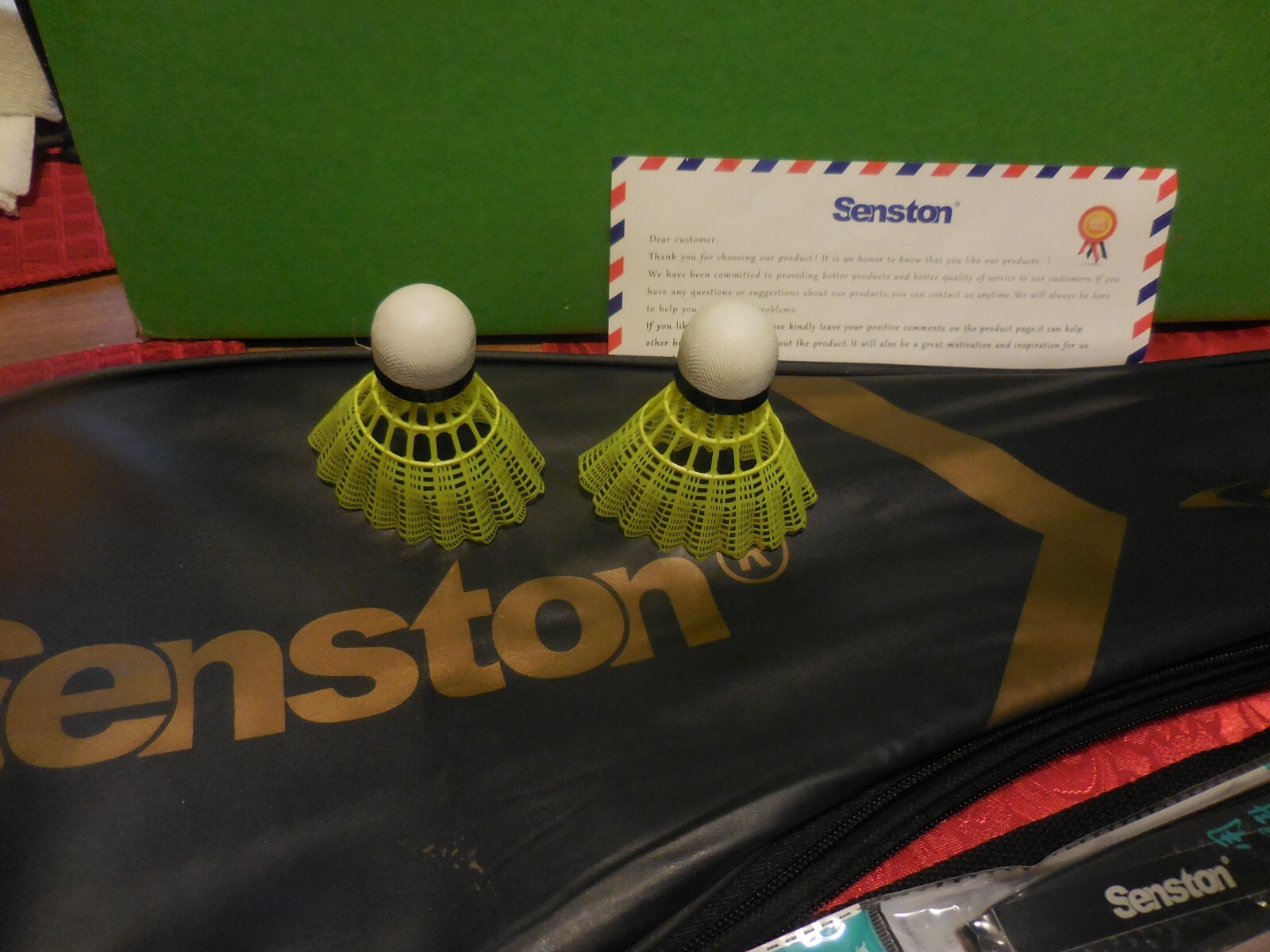 SENSTON Armor 2-Player Badminton Racket Set Extra Slim Shaft 150 Metric ...