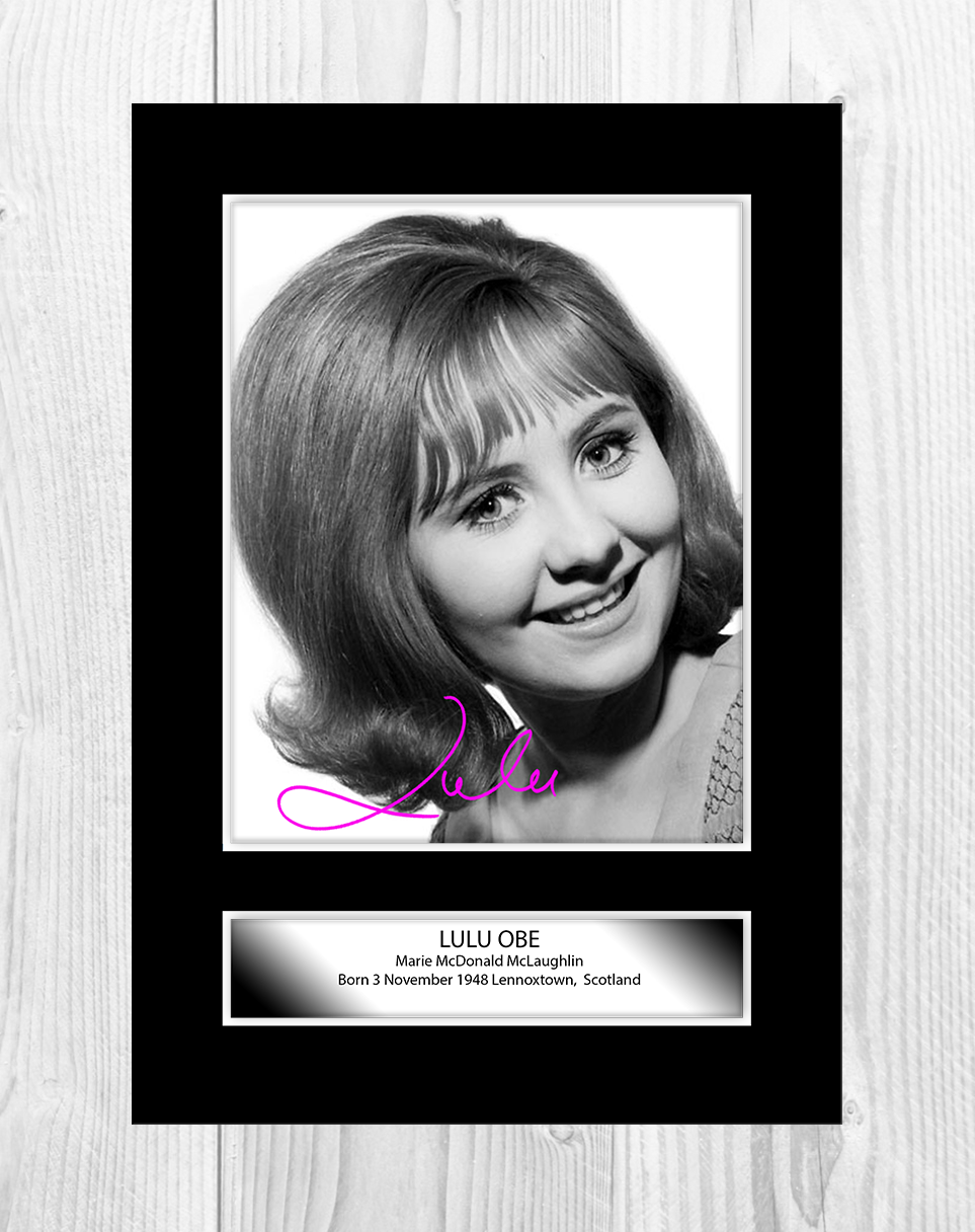 Lulu 1 A4 reproduction autograph photograph poster choice of frame ...