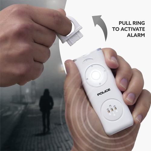 POLICE Personal Alarm Keychain Rechargeable 130dB Safety Pocket Alarm ...