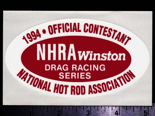 NHRA Winston Drag Racing Series 1994 - Original Vintage Racing Decal ...