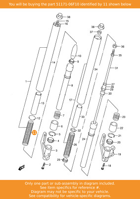 SUZUKI spring, Front, 51171-06F10 OEM | eBay UK