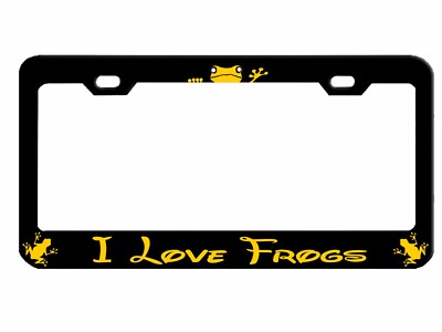 I love Frogs Metal Auto License Plate Frame Car Tag Holder | eBay