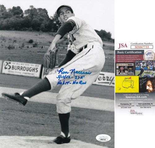 Ron Necciai MLB Pirates 27 K’s No-Hitter JSA COA SIGNED 8x10 AUTOGRAPH ...