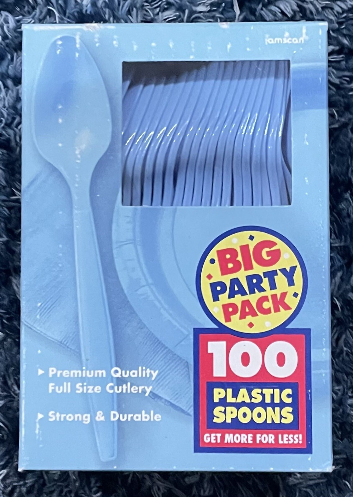 Party Pack Reusable Pale Light Baby Blue Cutlery Spoons 100pk | eBay ...