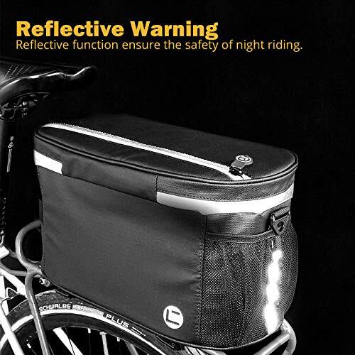 Bike Pannier Bag Waterproof Bike Rear Rack Bag Insulated Cooler 10L ...