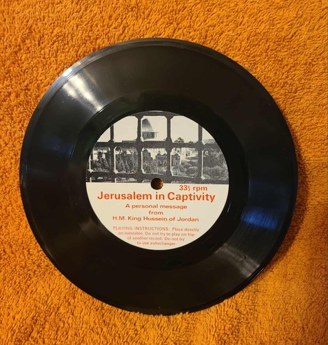 Jerusalem In Captivity Vtg 33 1/3 RPM Flexi Disc Record King Hussein Of ...