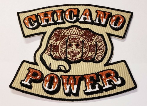 Aztec Fist Chicano Power Biker Lowrider Chicanoabilly Embroidered Patch ...