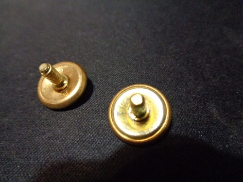 US Navy Brass Eagle and anchor dress cap screw back buttons 5/8" pair ...