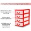 2 x 4 Tier Mini Storage Drawers Draw Tower Unit Office School Jewellery ...