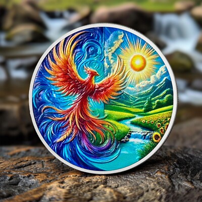 Phoenix Coin | Phoenix Bird Fire Rising Ashes | Phoenix Medallion | EDC ...