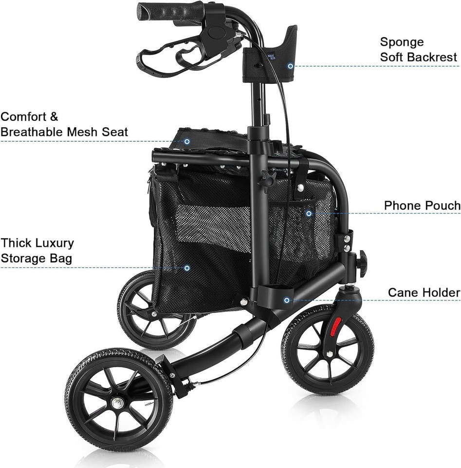 WALK MATE 3-Wheel Rolling WALK MATE 3-Wheel Rolling Adjustable Folding ...