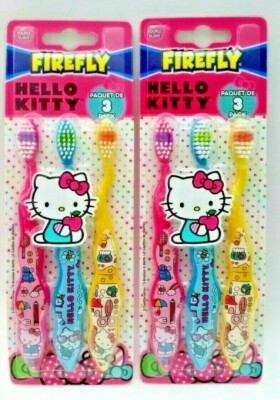HELLO KITTY Child Soft 2 Pack Toothbrush Set Firefly BRAND NEW SEALED ...
