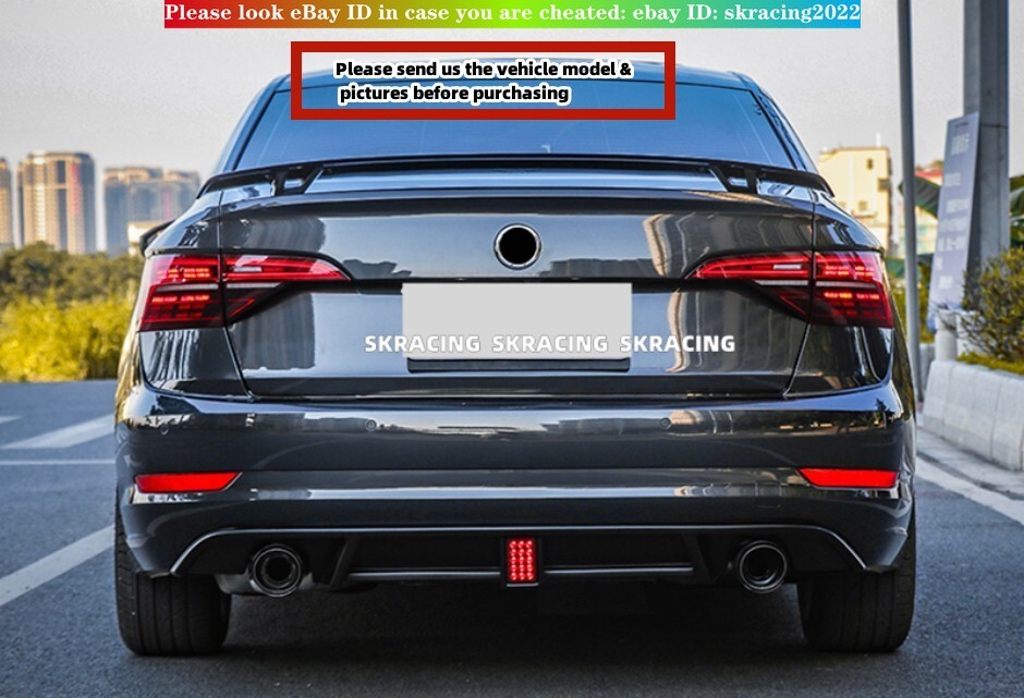 For VW Jetta GLI 2019-2021 Sedan Gloss Black Rear Trunk Lip Spoiler ...