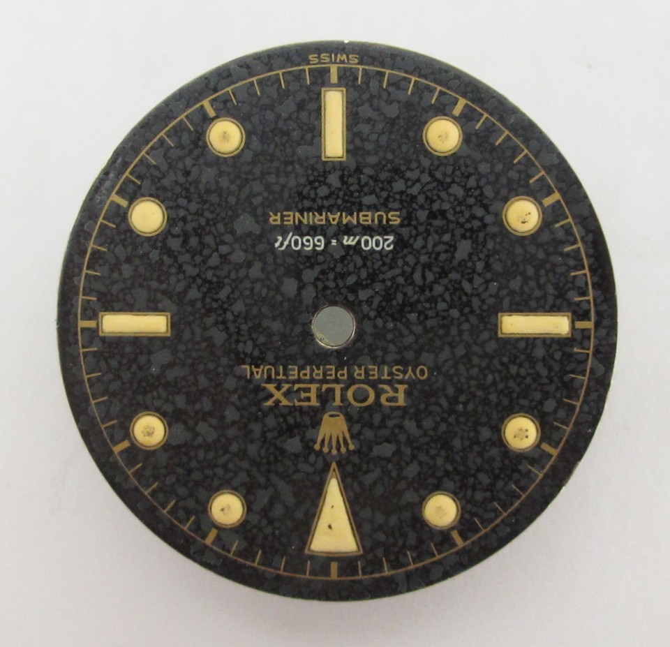 Vintage Rolex #6538 2-Line James Bond Sub Org TROPICAL Gilt Black ...