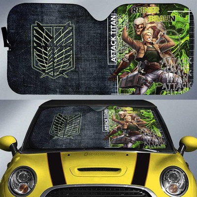 Reiner Braun Car Sunshade – Custom Anime Car Accessories for AOT Fans ...