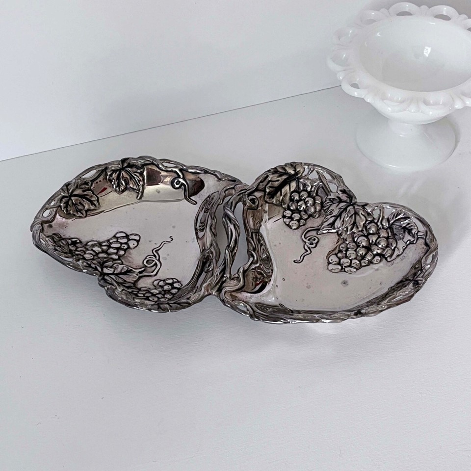 Godinger Silver Art Double Heart & Grape Embellished Silver Plated ...