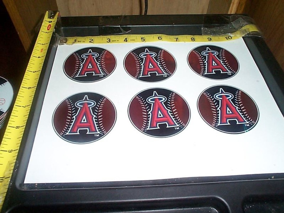 6 baseball logo stickers MLB Anaheim Angels | eBay