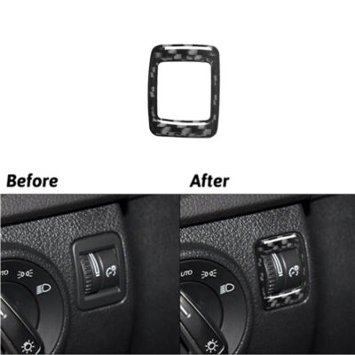 Carbon Fiber Dim Light Switch Frame Cover Trim For Volkswagen Tiguan ...