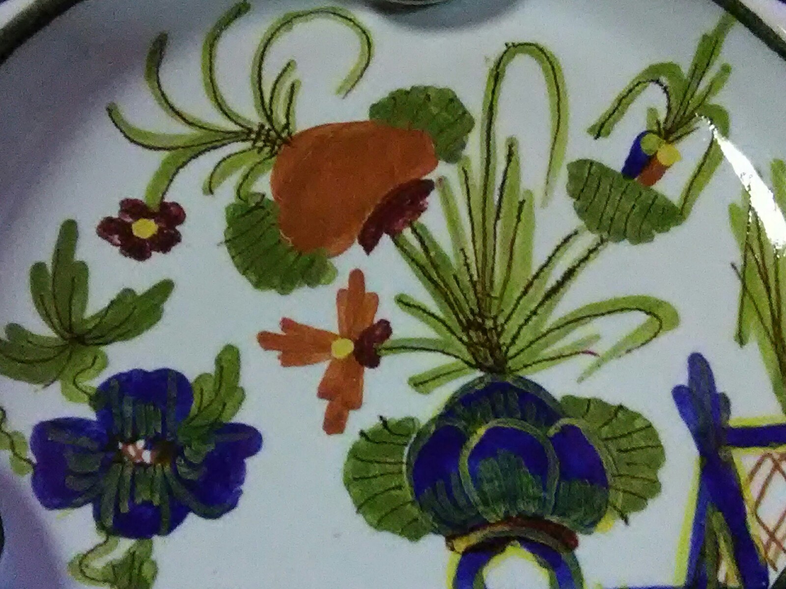 Unique Vtg.Giuseppe Chiurato Maioliche Roma Art Pottery Floral Ash Tray ...