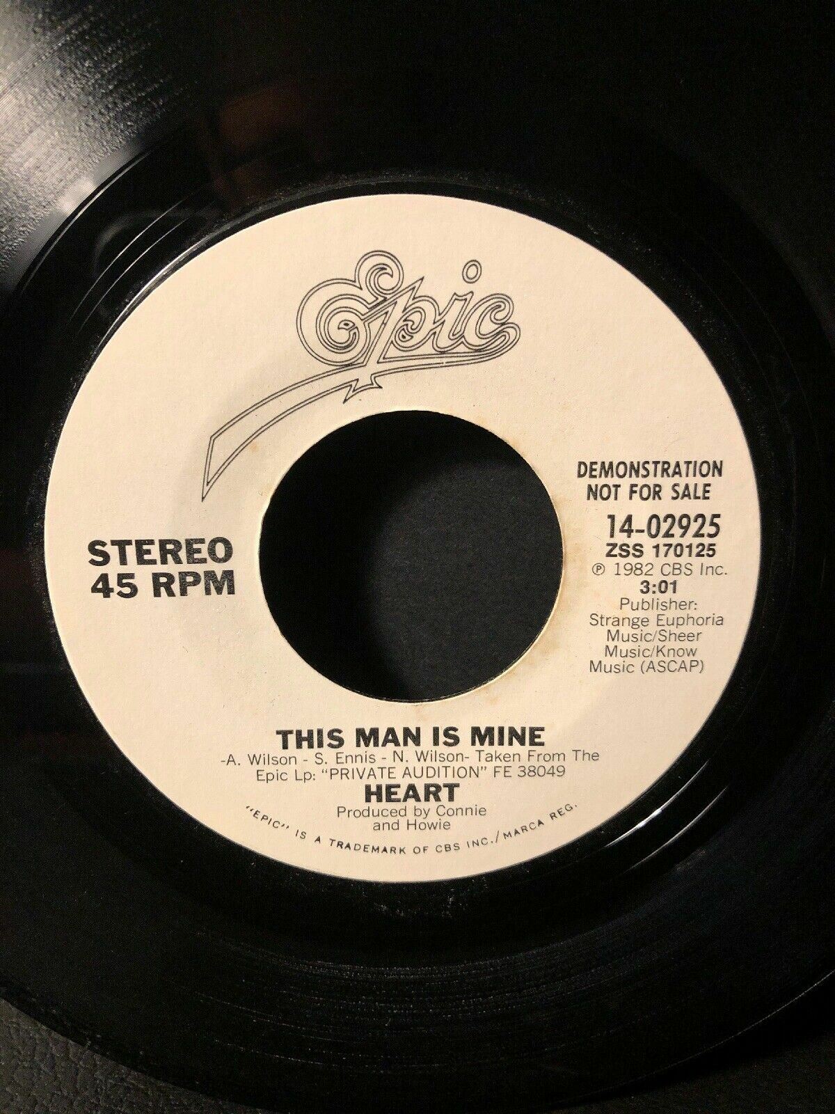 1982 Heart THIS MAN IS MINE (45RPM 7” Single) Epic (J189) | eBay