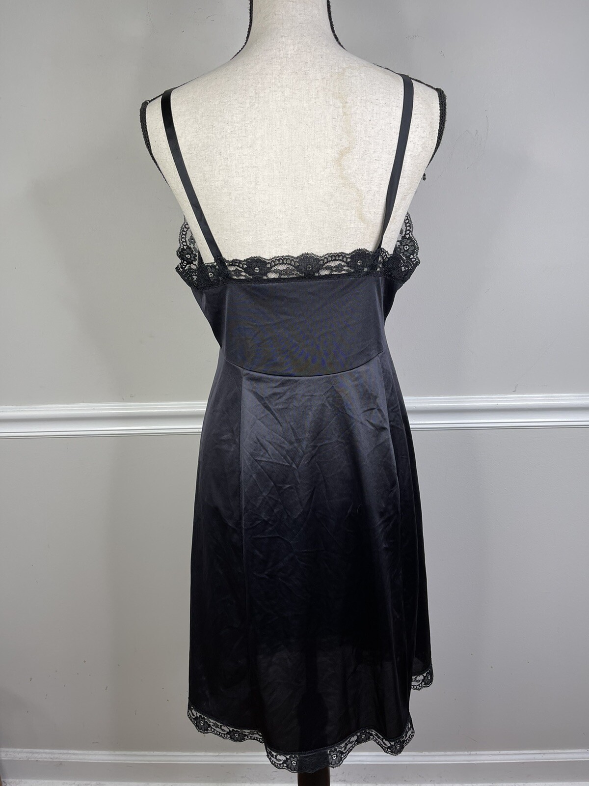 Vintage Sears Slip Full Slip Sexy Black Lace Lingeri… - Gem