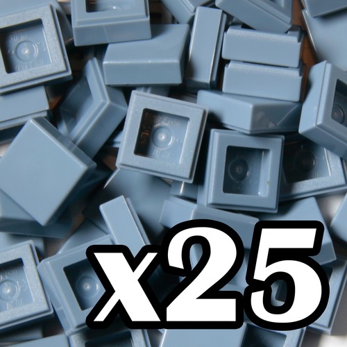 NEW LEGO - TILES - 1 x 1 - Blue Sand tile x 25 - smooth flat tiled 1x1 ...
