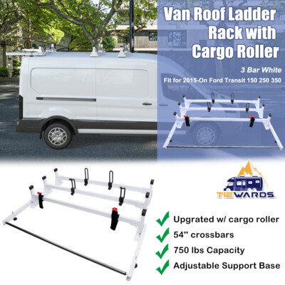 3 Bar Ladder Roof Racks For 2015+ Ford Transit 150 250 350 Van 750 LBS ...