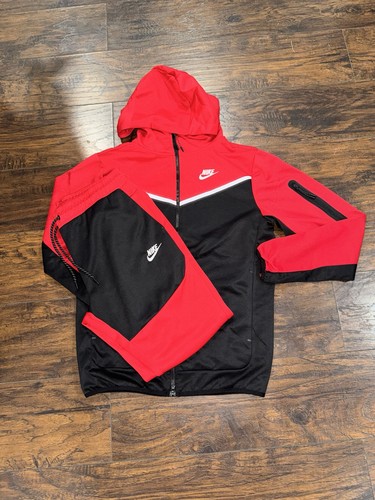 NEW Nike Tech Fleece Tracksuit Full Set Red/Black with Tags Size 2XL | eBay