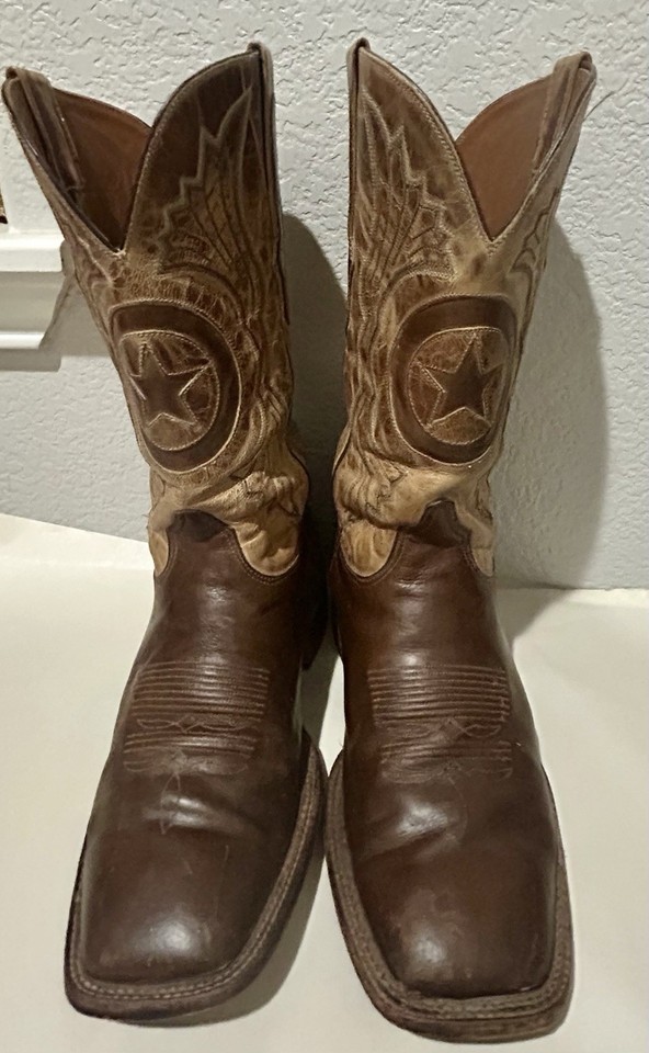 Black Jack American Lone star Inlay embroidered Cowboy Boots Tan Brown ...