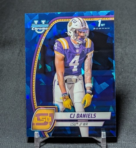 CJ Daniels 1st Rookie 2024 Bowman Chrome University SAPPHIRE Card 150 ...