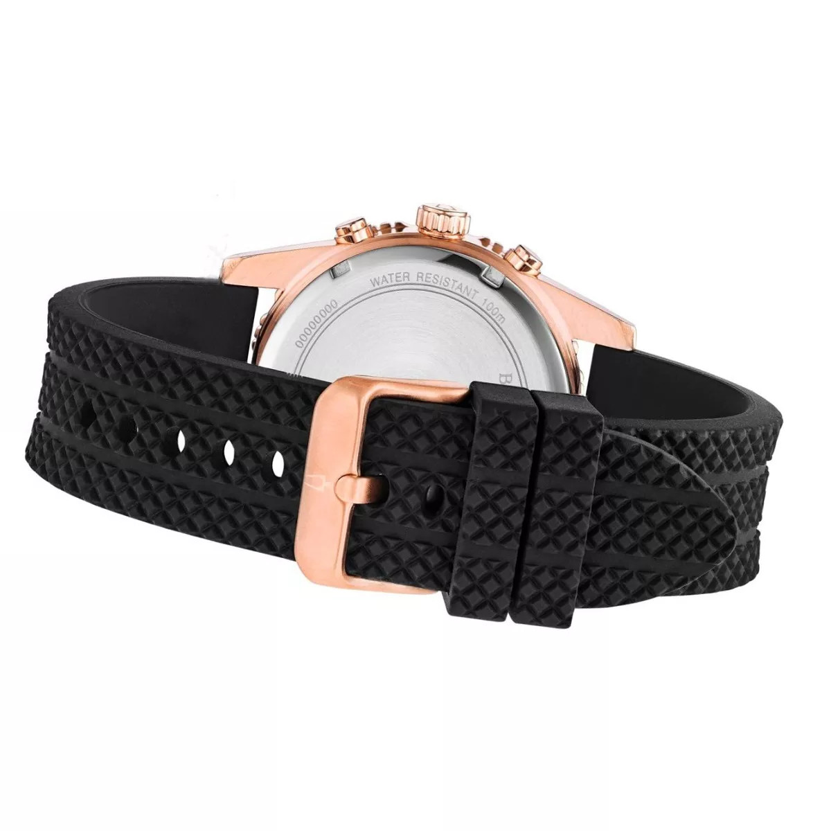 Bulova Men's Quartz Chronograph Black Rubber Strap 44mm Watch 98A192