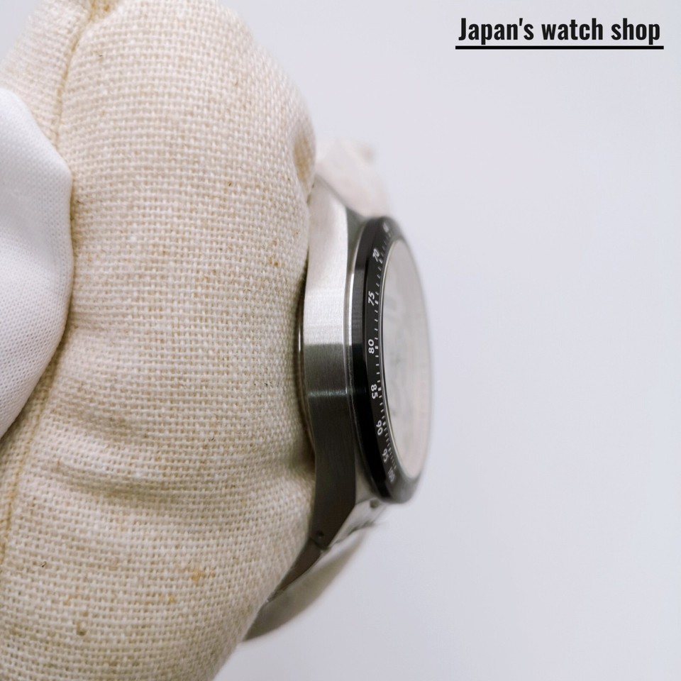 SEIKO Spirit NEO VINTAGE SBTR045 Ivory Chronograph Quartz Men's Watch ...