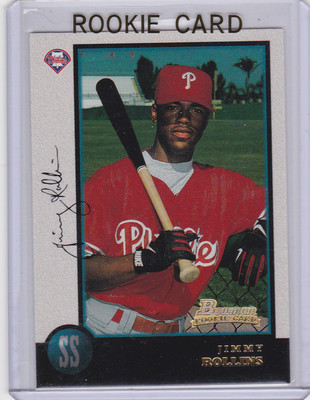 JIMMY ROLLINS Philadelphia PHILLIES ROOKIE CARD 1998 Bowman Baseball ...