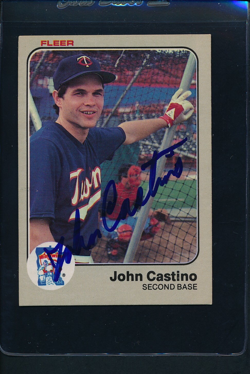 1983 Fleer #609 John Castino Twins Signed Auto *28093 | eBay