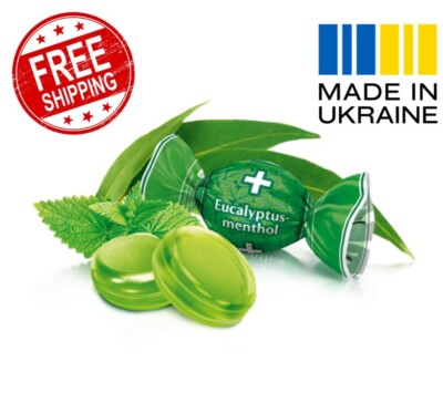 Roshen Eucalyptus Menthol Hard Caramel Candy | Classic Ukrainian ...