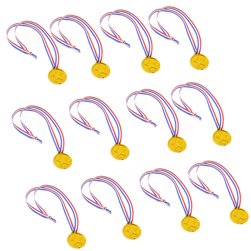 24pcs Children Winners Gold Medals Plastic Party Game Prize Awards Toy ...