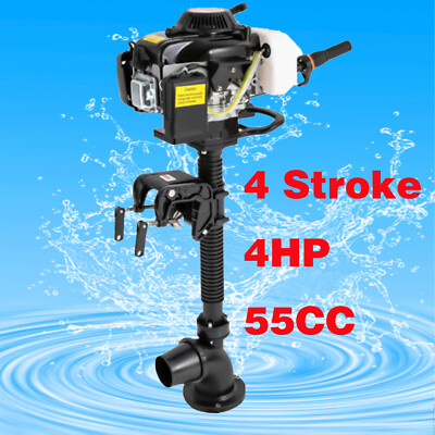 4 Stroke 4HP Outboard Motor Jet Pump Fishing Boat Engine CDI Wind ...