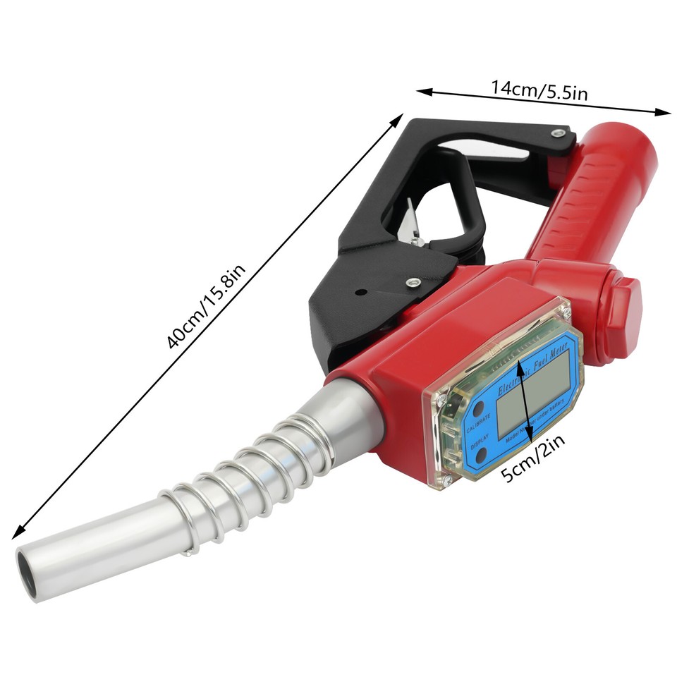 Fuel Gasoline Diesel Petrol Oil Delivery Gun Nozzle Dispenser With Flow ...