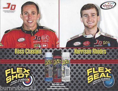 2015 ROSS CHASTAIN & HARRISON RHODES "FLEX SEAL & SHOT" NASCAR XFINITY ...