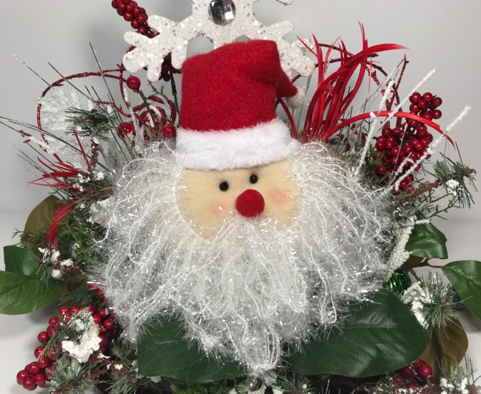 SANTA CLAUS CHRISTMAS CENTERPIECE HOLIDAY XMAS WHIMSICAL TABLE ...