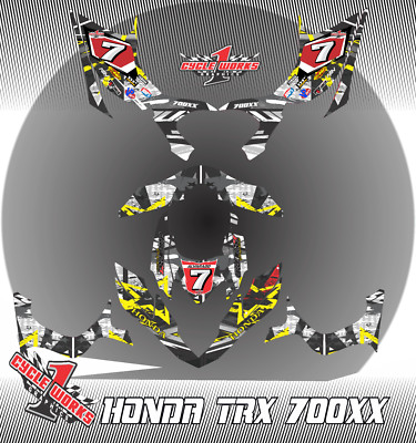 Honda TRX 700XX GRAPHICS KIT DECALS CUSTOM GRAPHICS KIT TRIAL | eBay