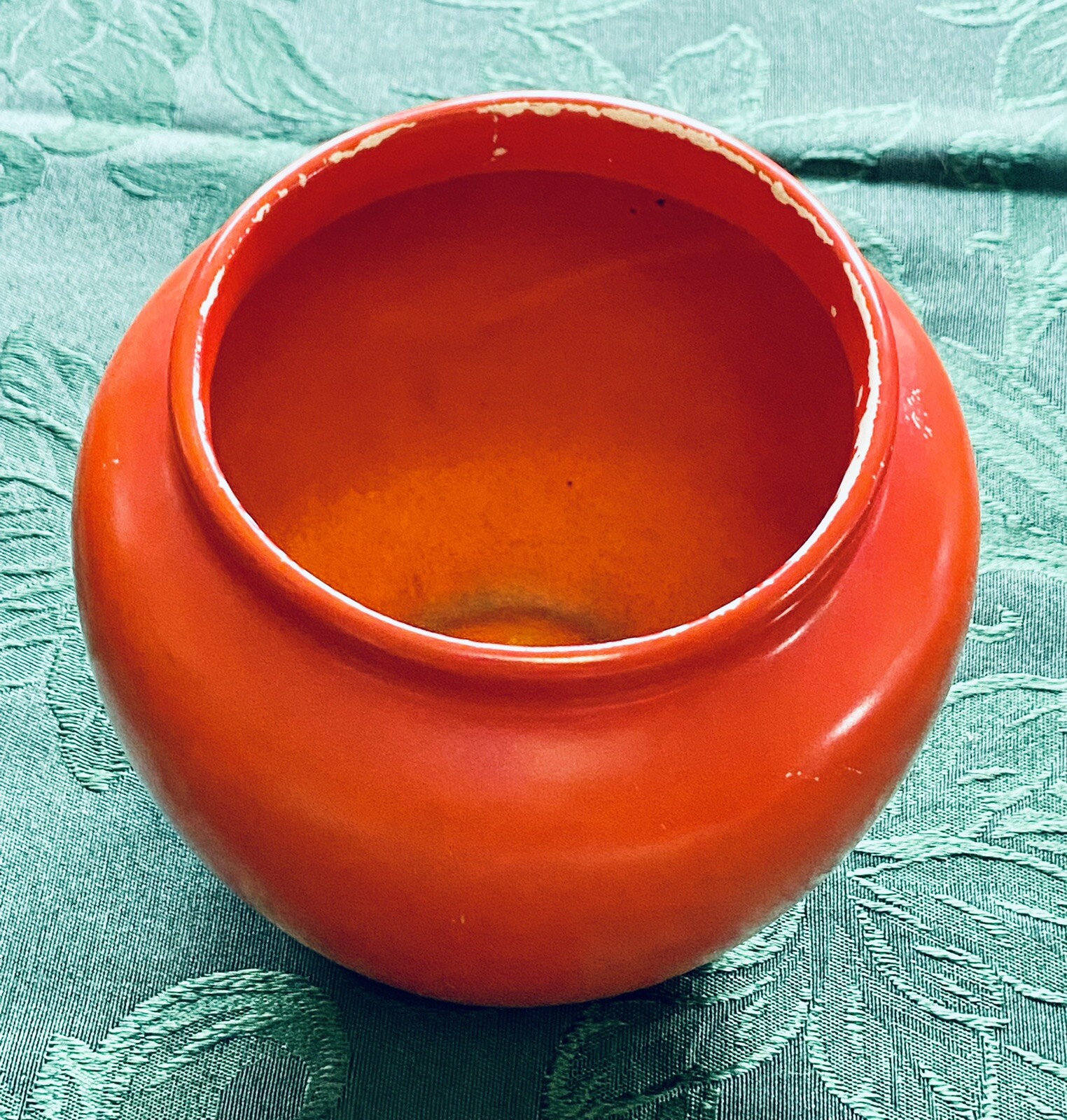 WELLER POTTERY CHENGTU WARE ORANGE RARE URN VASE ANTIQUE 1920s VINTAGE ...