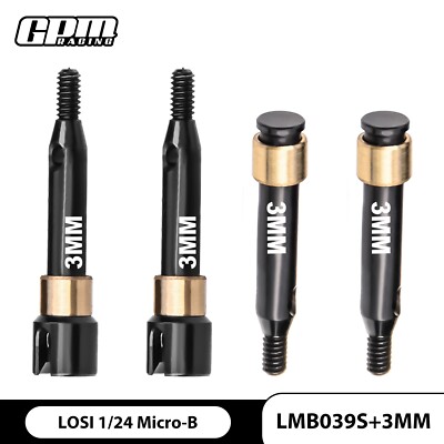 GPM Carbon Steel Front & Rear Drive Shafts +3mm Wide LOSI 1/24 Micro-B ...