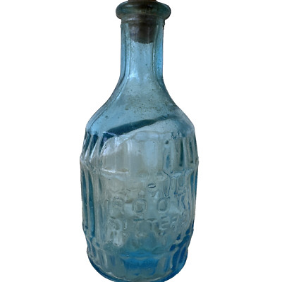Vintage Root Bitters Aqua Blue Embossed Apothecary Tincture Bottle – 3 ...